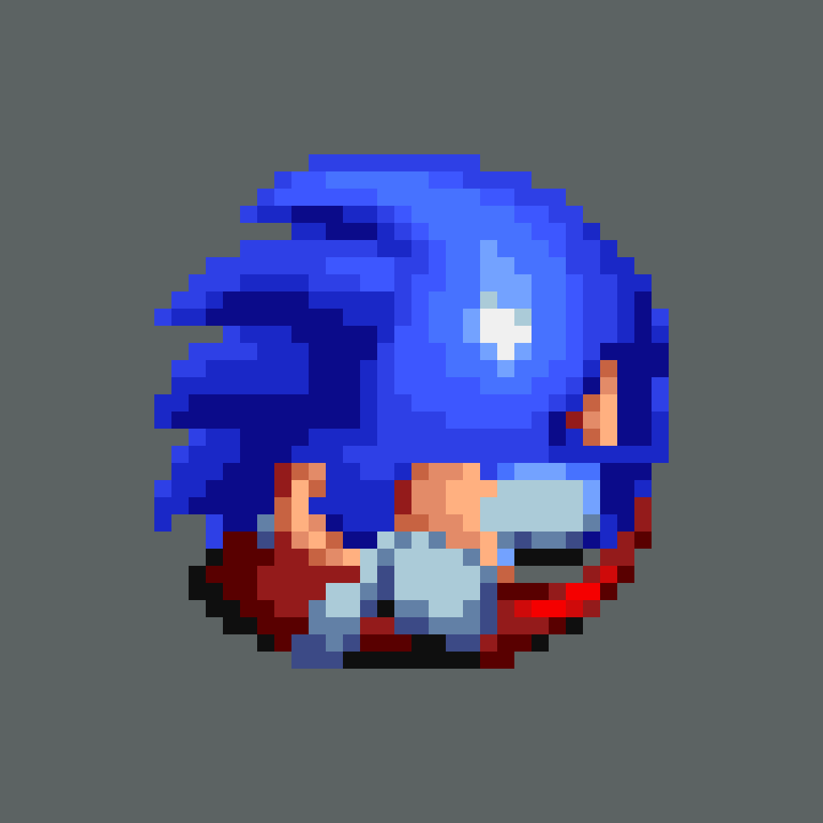 sonic running animation pixel
