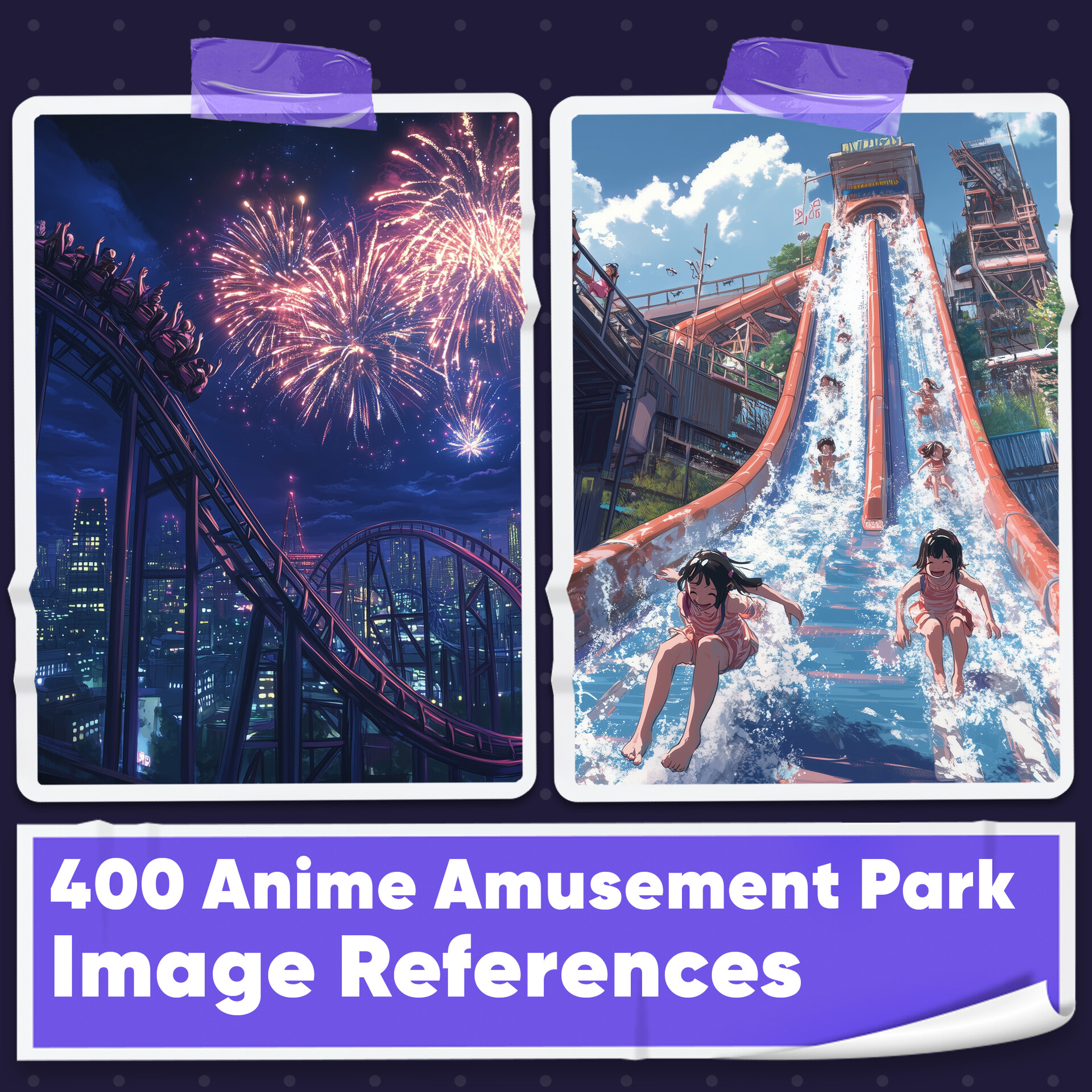 ArtStation - 400 Anime Amusement Park Image References - Vol 01