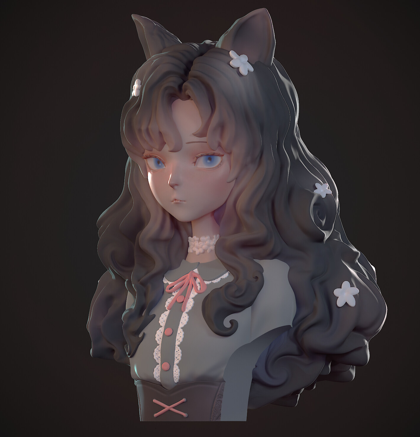 ArtStation - Lilyna - Bat Girl Bust