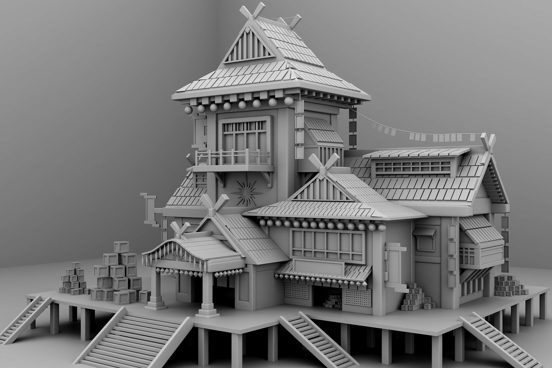 ArtStation - Traditional Japanese House 3d model