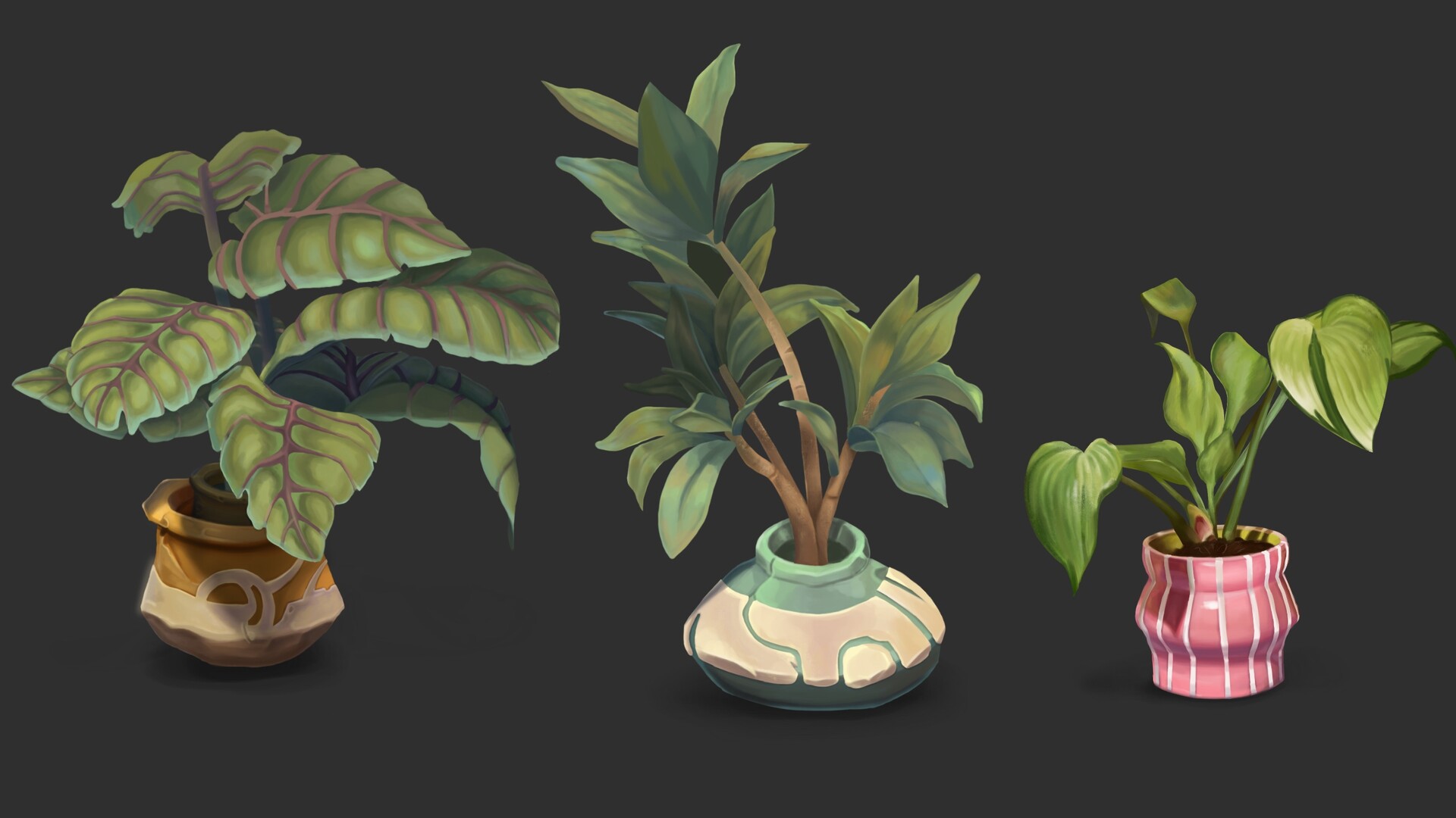 ArtStation - Flowers in pots