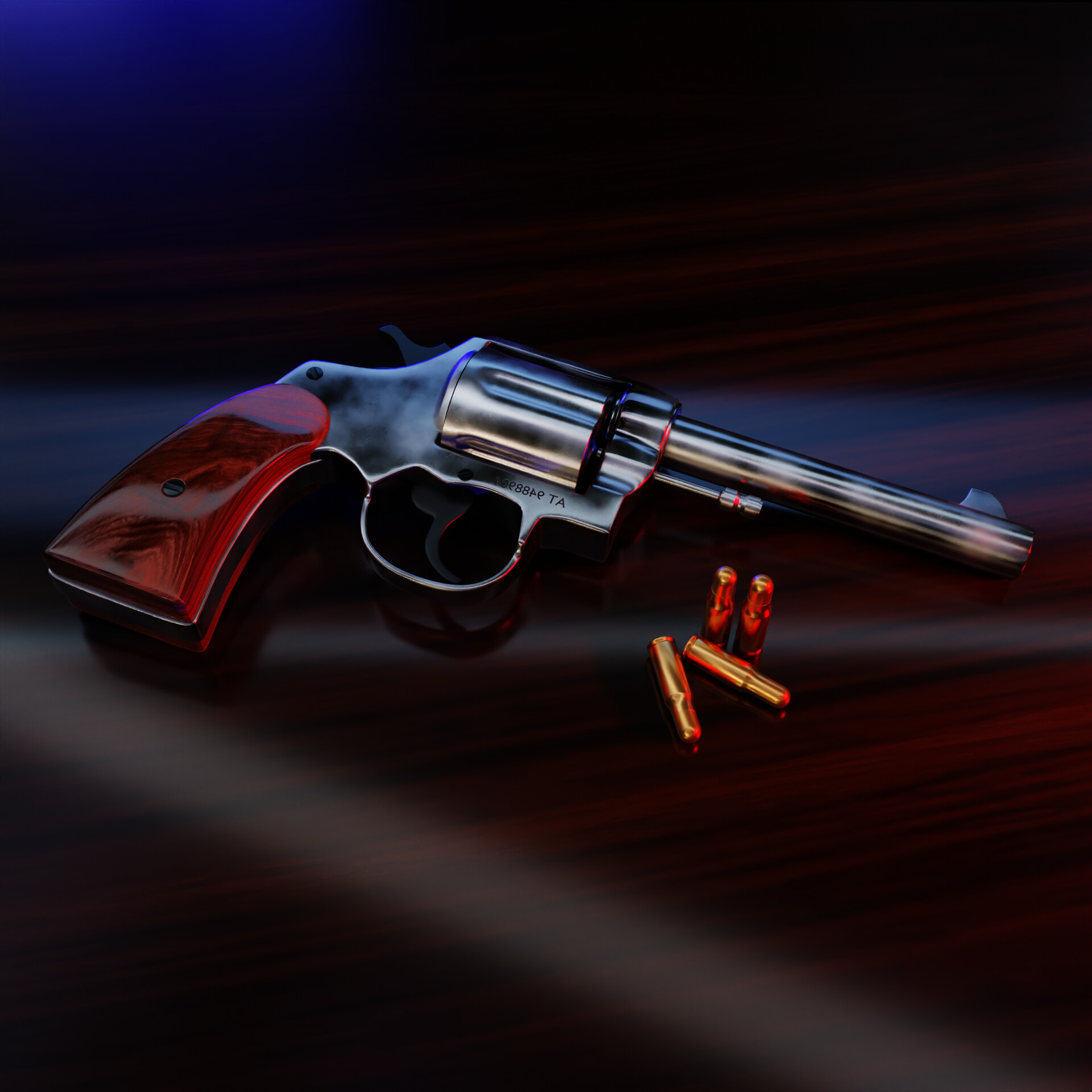 ArtStation - Revolver Game-Ready Med-poly