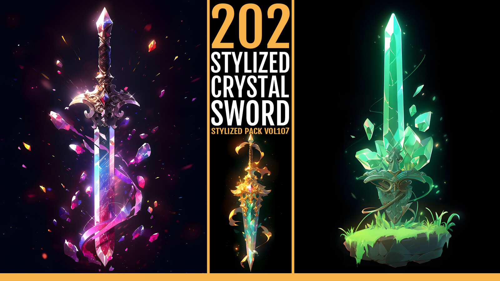 Artificial Dimension - 202 Stylized Crystal Sword VOL107