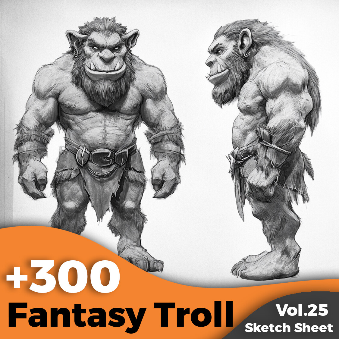 ArtStation - +300 Fantasy Troll Sketch Sheet Reference Images(4k)
