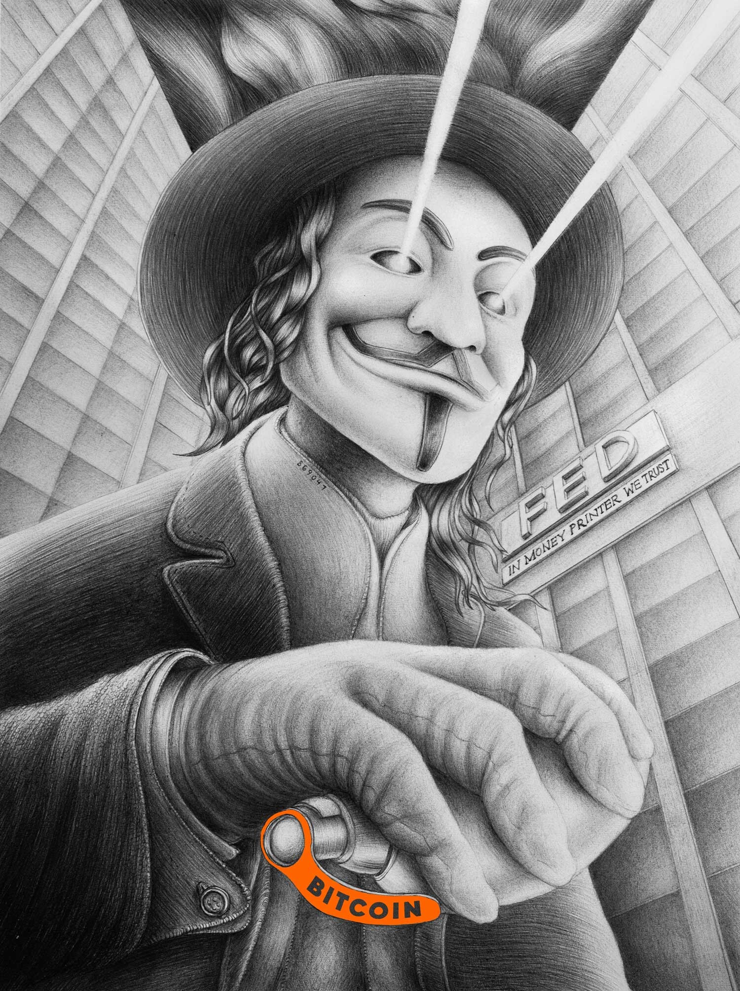ArtStation - End The Fed - Bitcoin Pen drawing - The Great Print ...