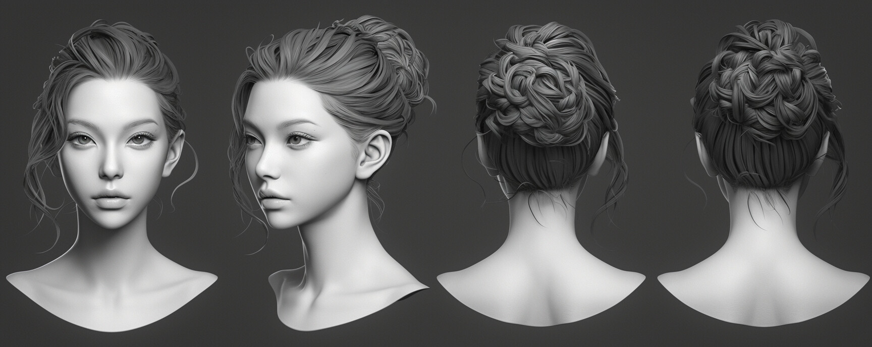 3D Head Sculpt References in 4K - Tika Art - +300 Japanese Female Head ...