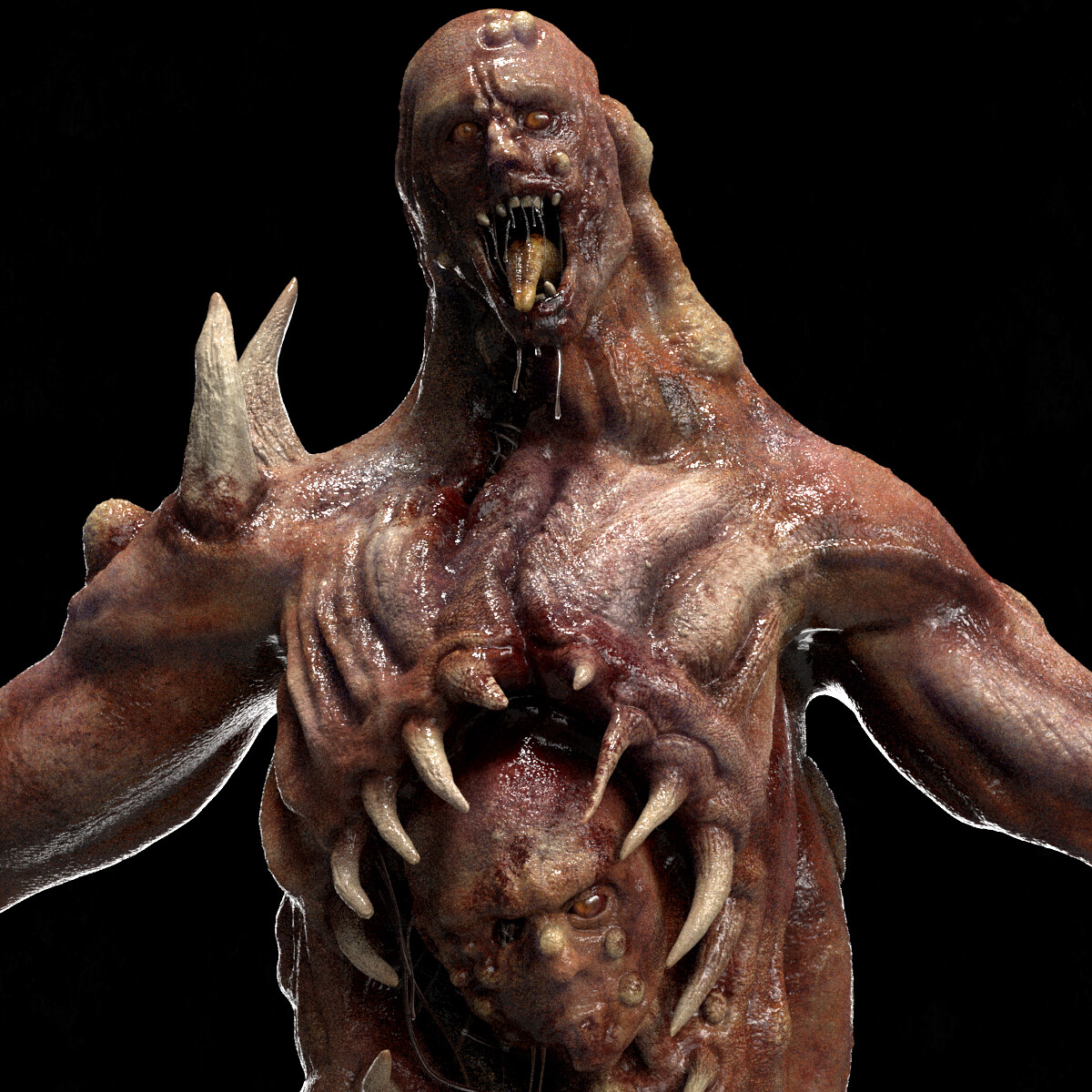 ArtStation - Mutant Body Horror Monster 3d Model