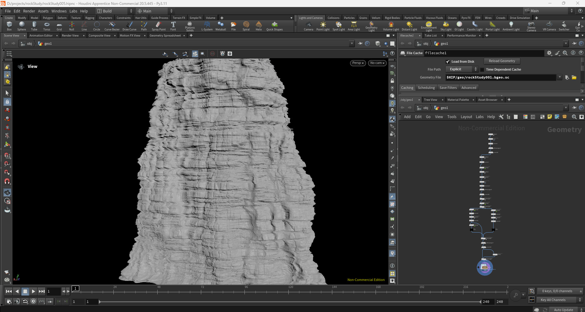Tim Babb - Rock Study - Optimized & Procedural