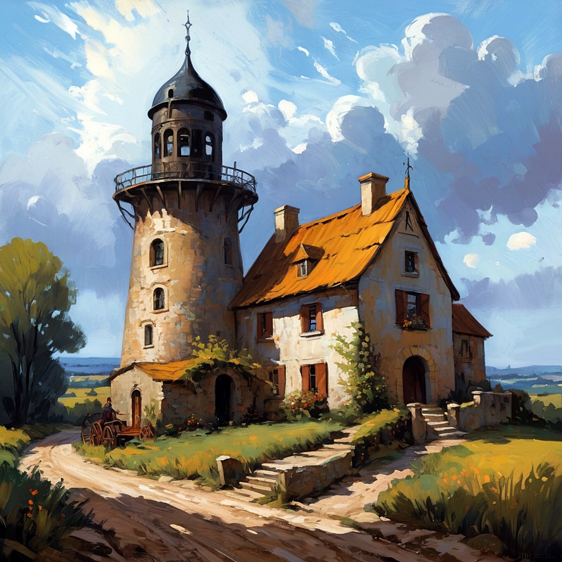 ArtStation - a border guard post on the way to the capital of Laminow ...