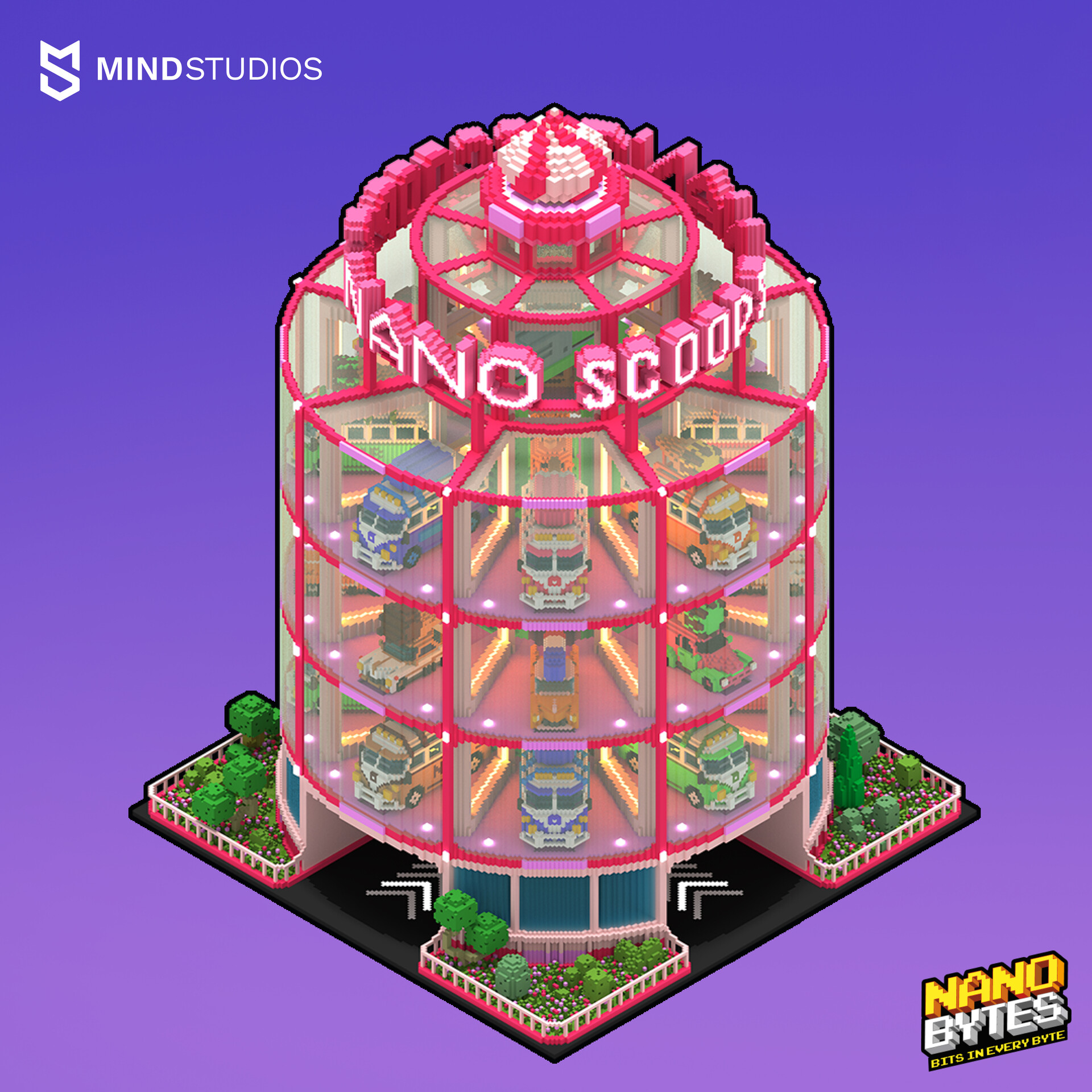 ArtStation - Voxel Parking Building @ NanoBytes: ByteWorld