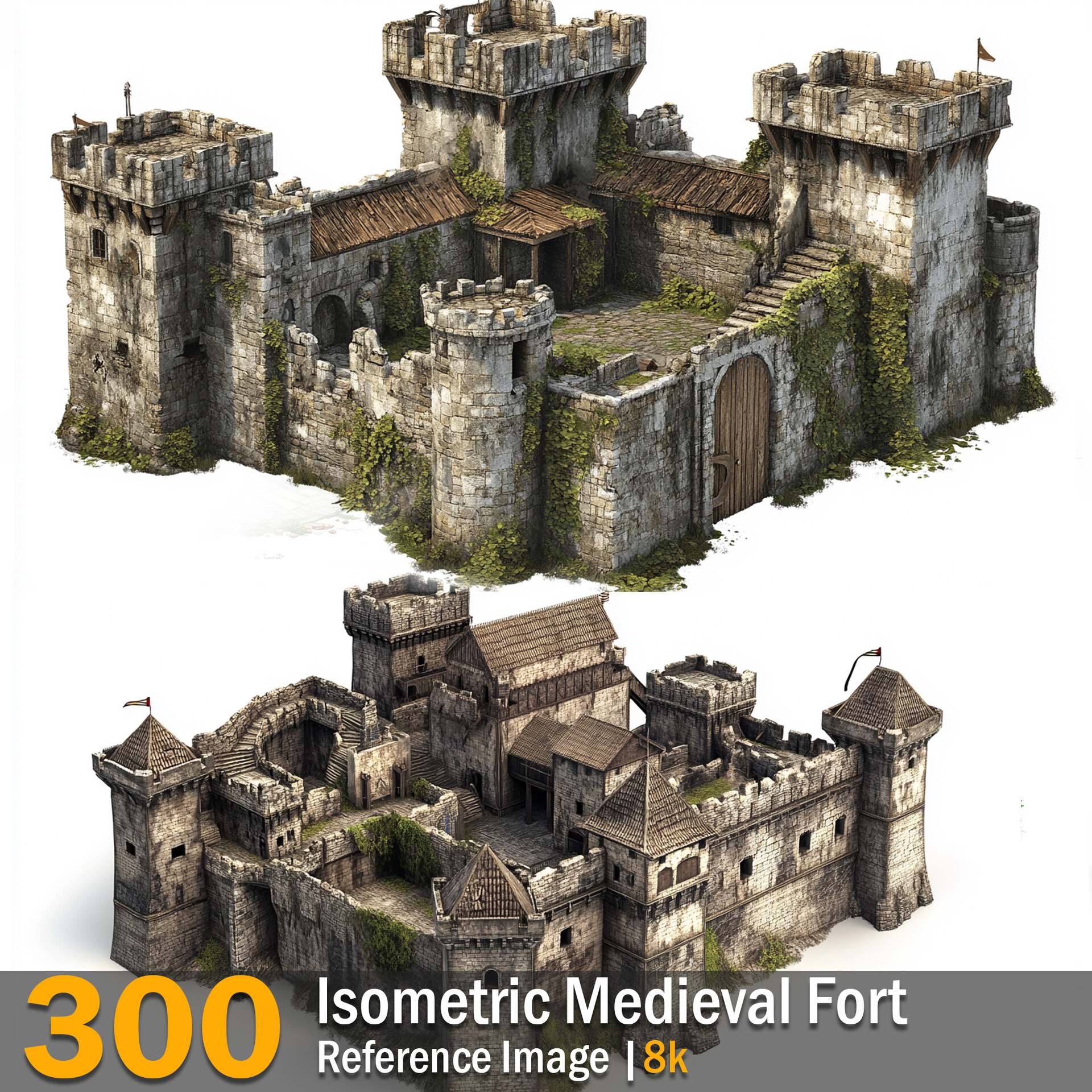 ArtStation - Isometric Medieval Fort | Reference Images | 8K