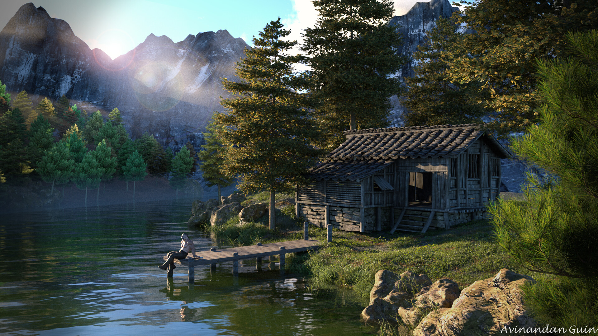 ArtStation - Afternoon Lonely Village