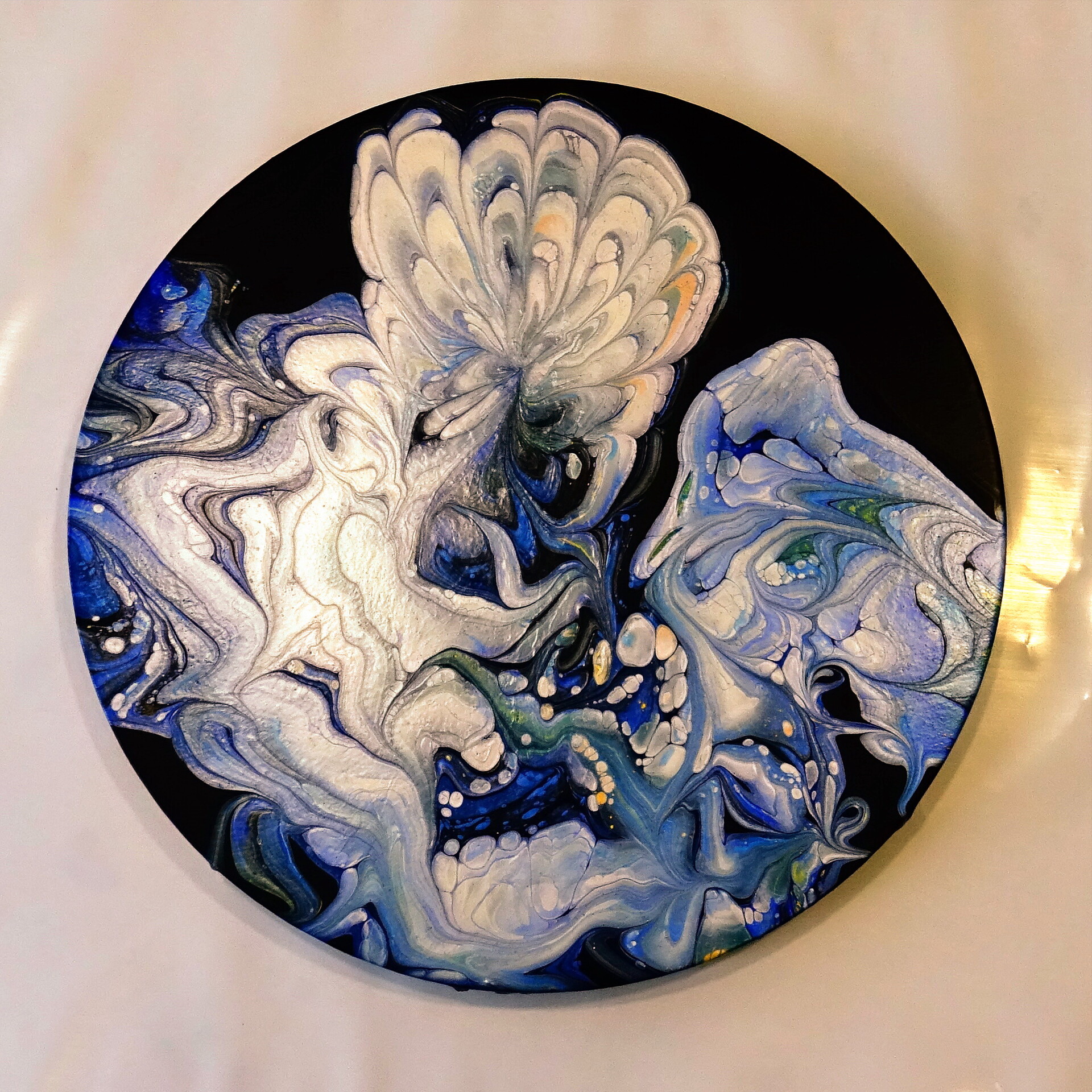 Fiona Art - Dreamy Flower in the Clouds 🌸 Wandering Funnel Acrylic Pour ...