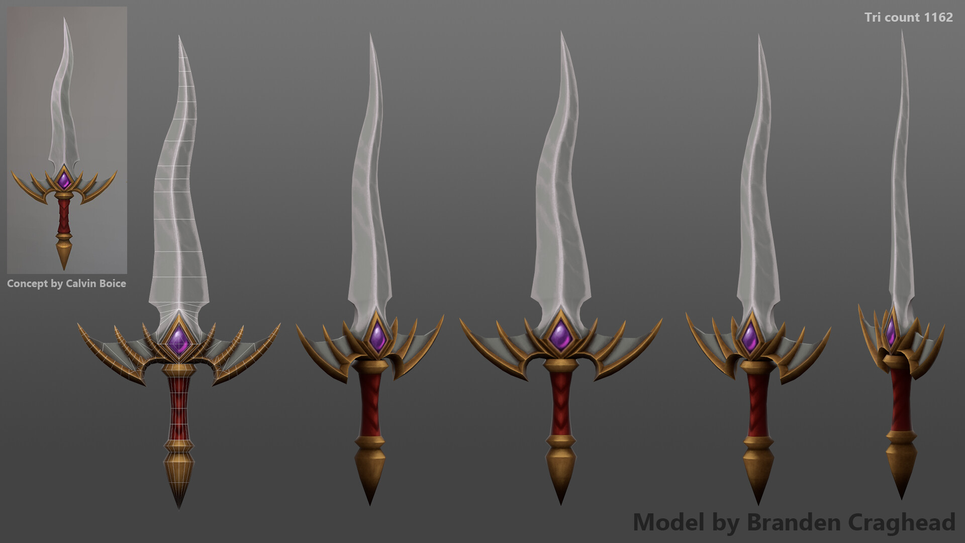Branden Craghead 3D Artist - Hand Painted Dagger