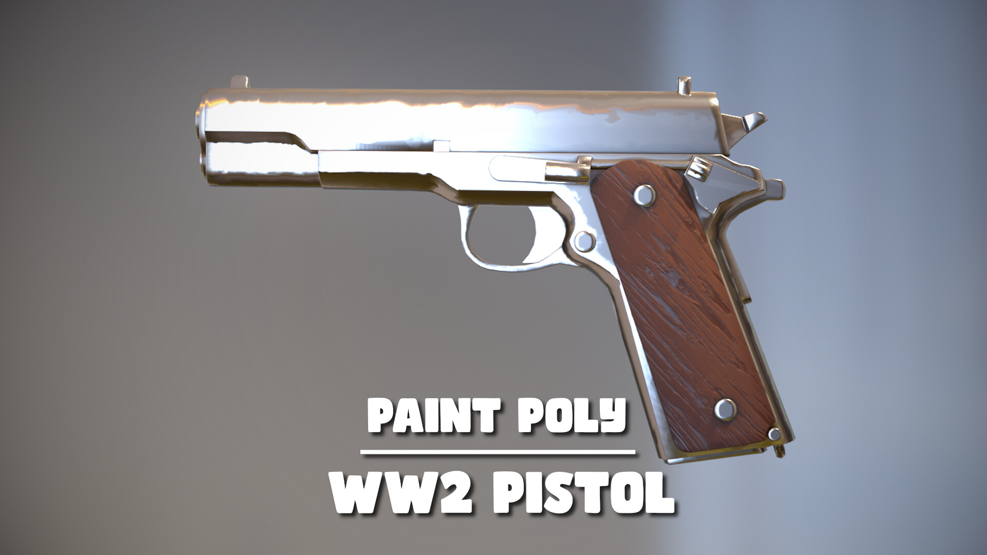 ArtStation - Paint Poly - WW2 Pistol