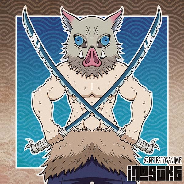 Retratosanime - Inosuke, Kimetsu No Yaiba