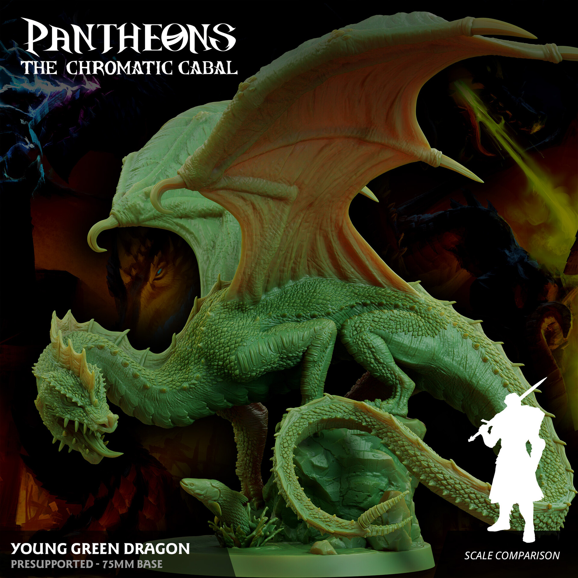 ArtStation - Young Green Dragon - Pantheons - The Chromatic Cabal ...