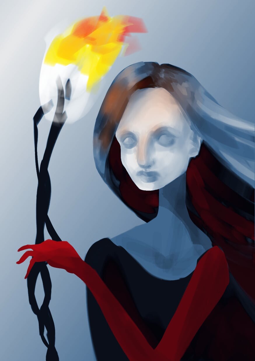 ArtStation - A woman with a torch