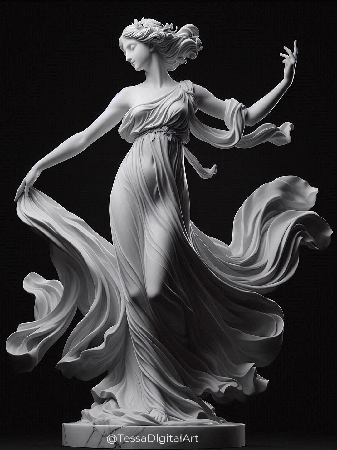 TessaDigitalArt - Classical Muse in Sculpture