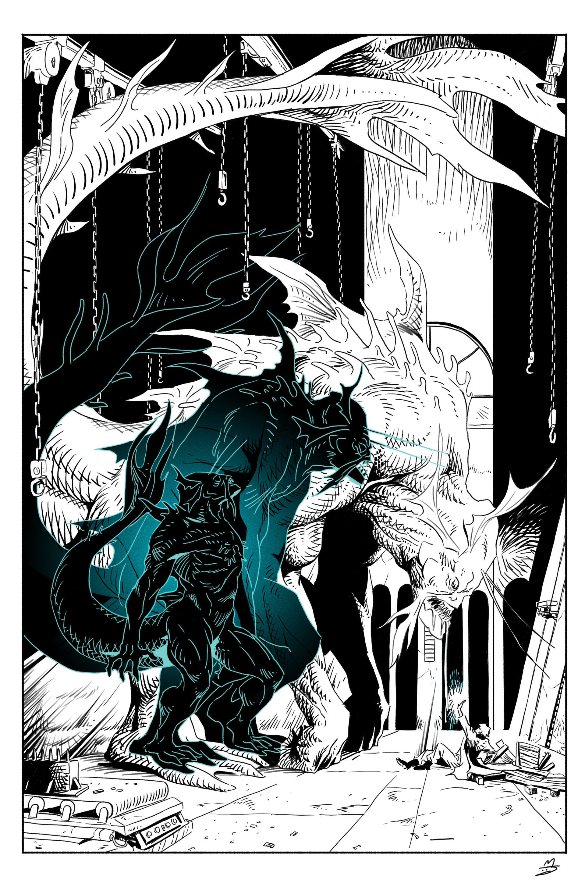 ArtStation - Comic pages, fish creature