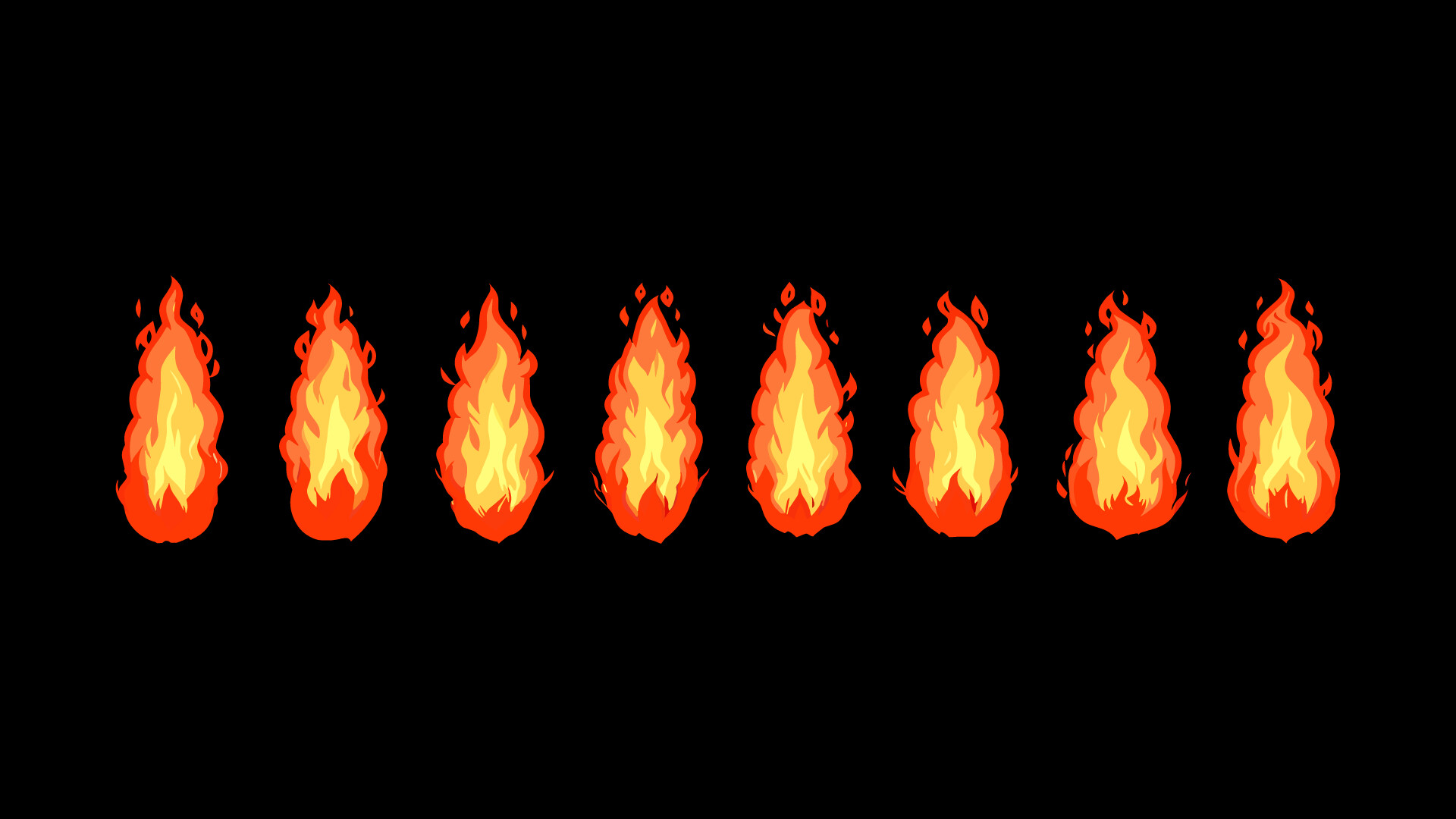 Realistic Fire Sprite Sheet