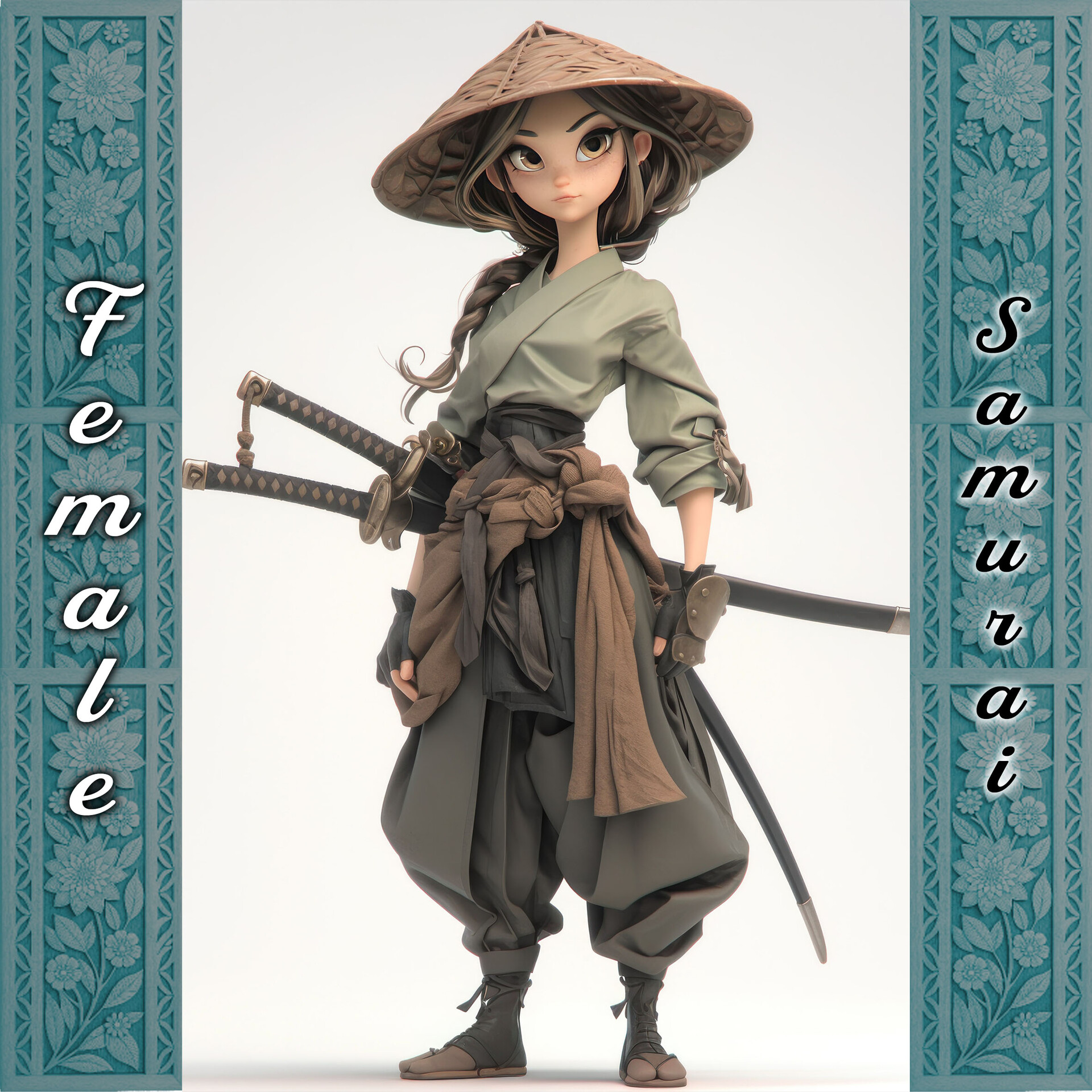 ArtStation - 200 Female Samurai - 4K Resolution - V.40