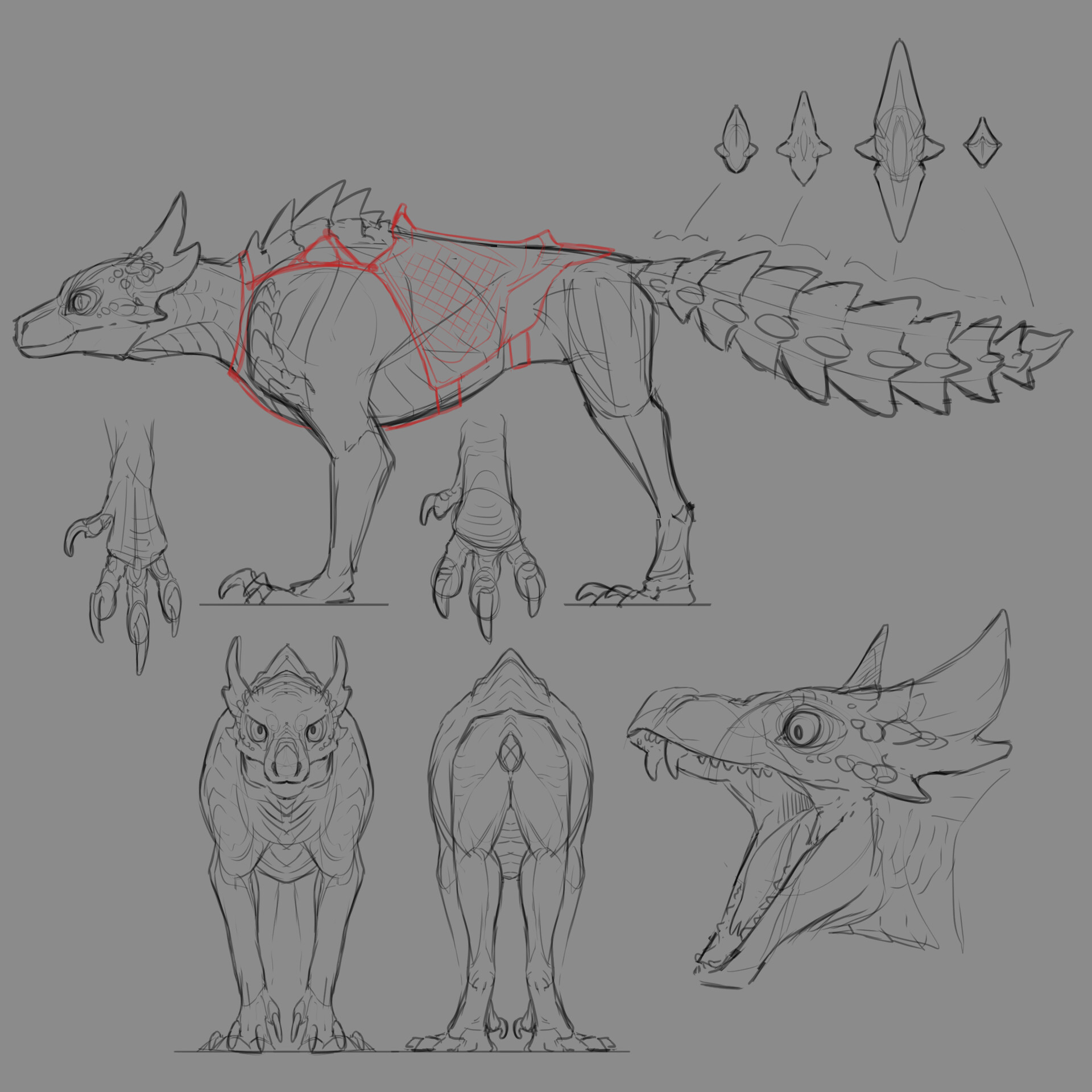 ArtStation - Lizard dog concept art