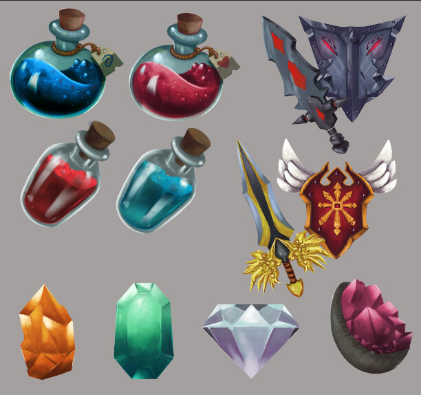 ArtStation - Assets and hud itens - Odisseia - Educar Games