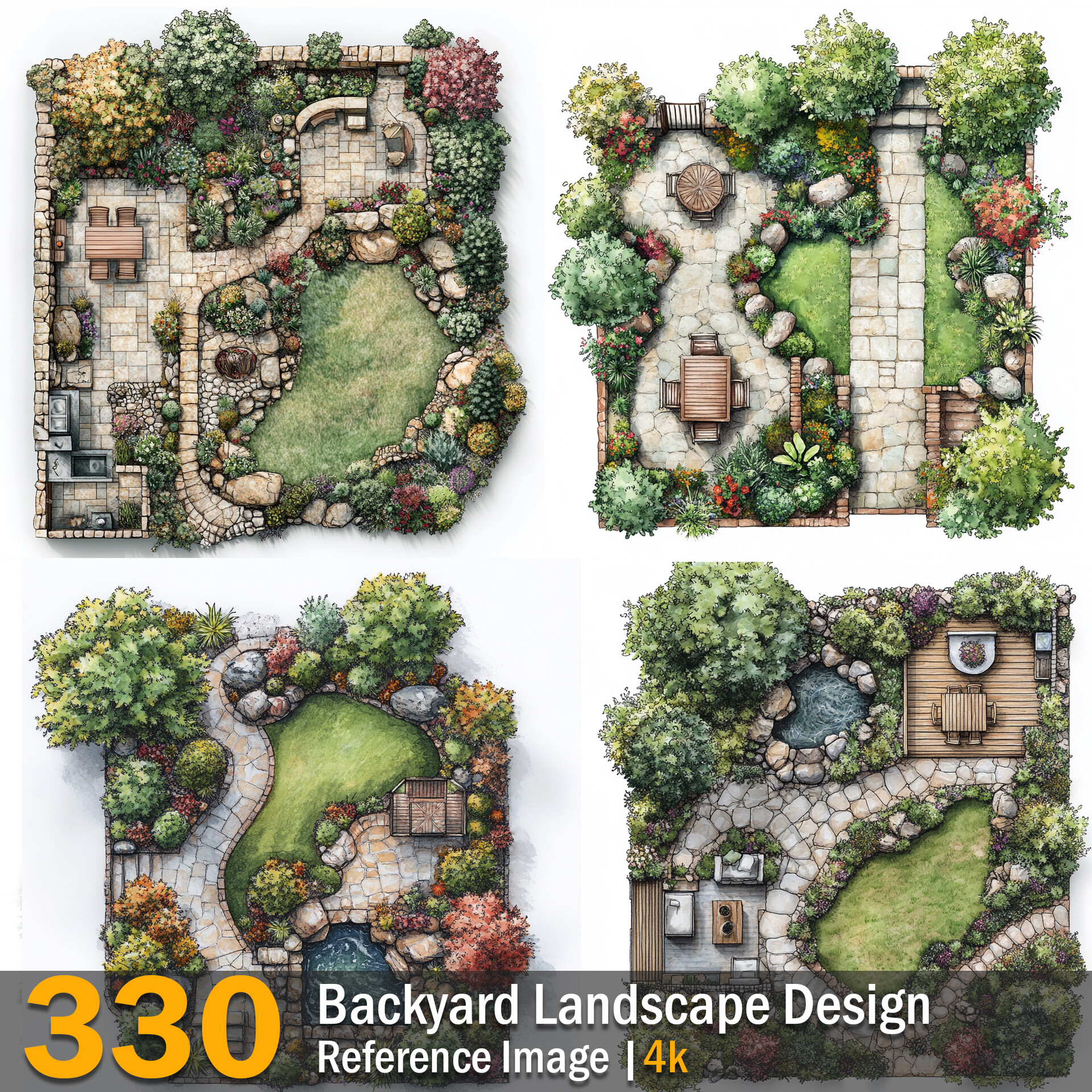 Lumière - Backyard Landscape Design | Reference Images | 4K