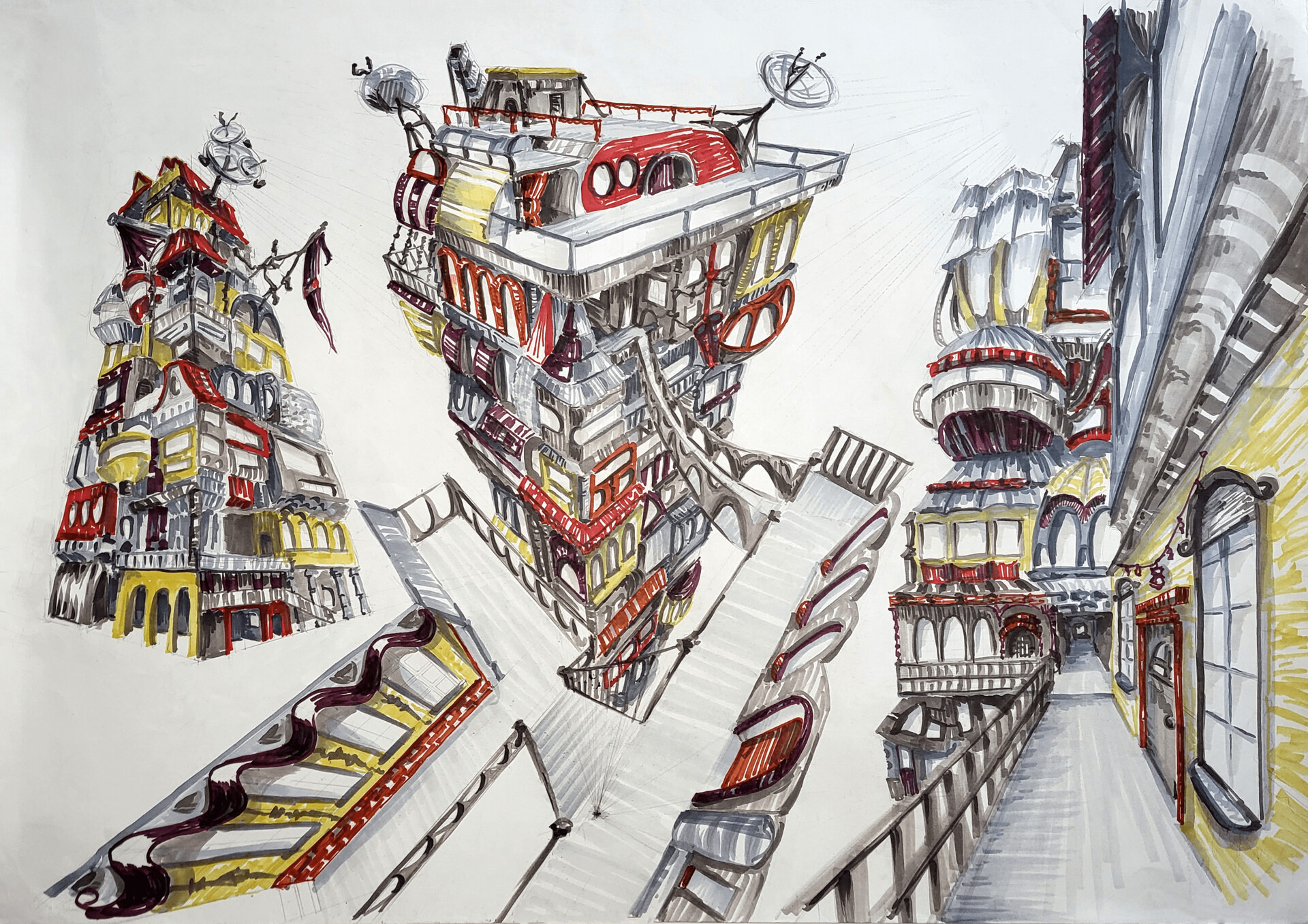 ArtStation - Post Apocalyptic Buildings Concepts