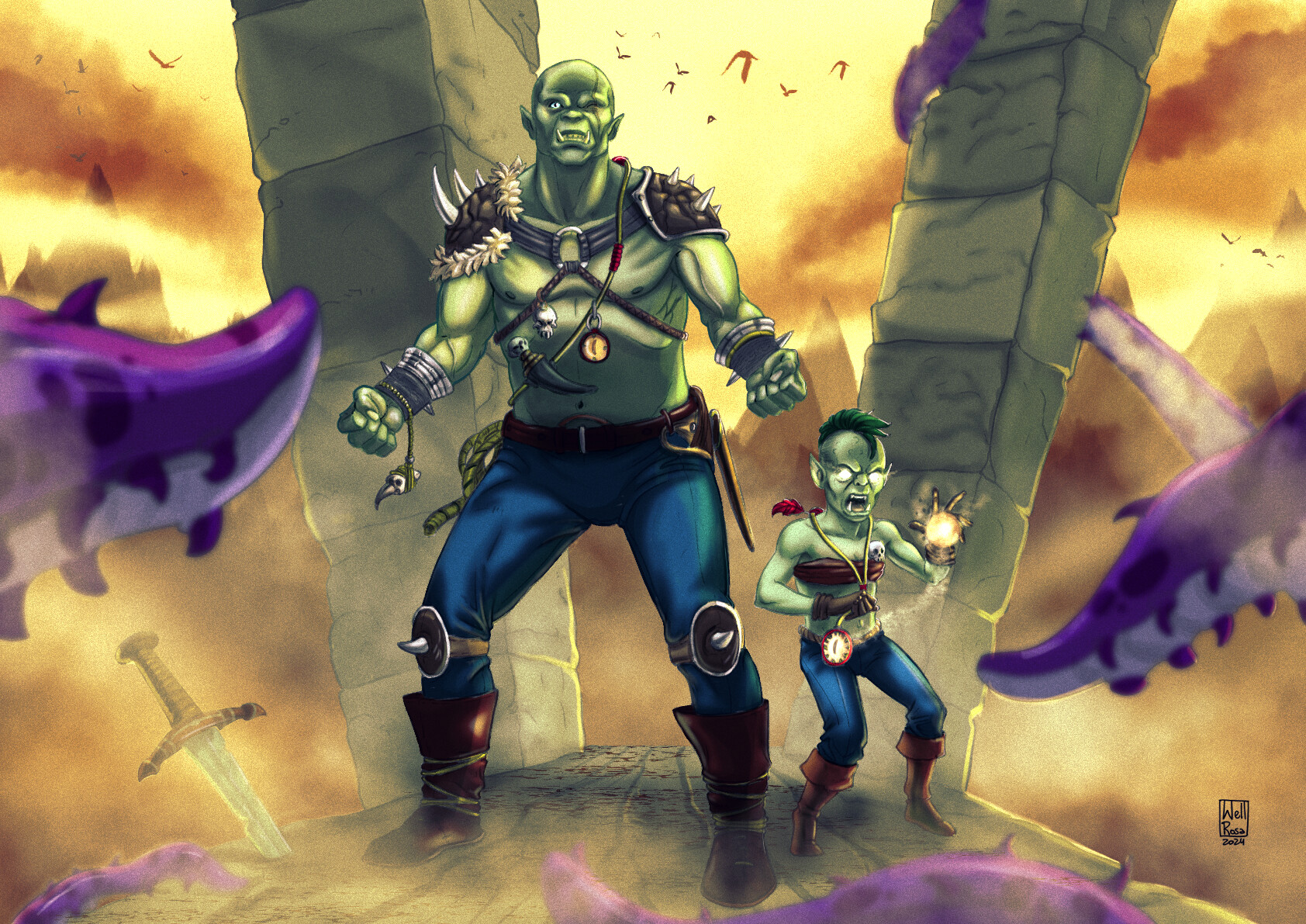 ArtStation - “Orcs and tentacles”