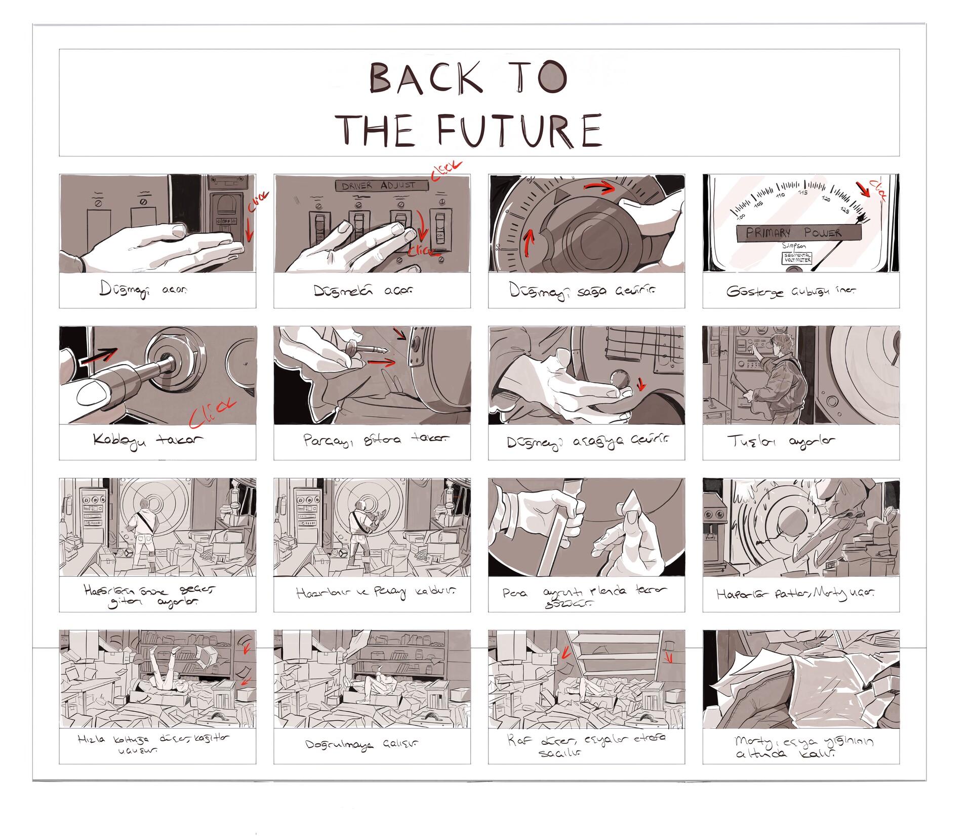 ArtStation - Back to the future storyboard