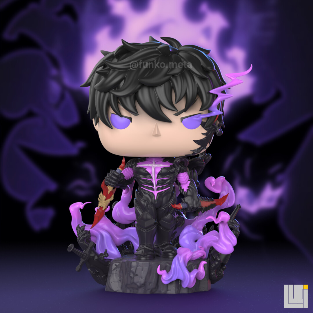 Lucian Bogdan - Sung Jin Woo Solo Leveling Shadow Monarch Funko POP fanart