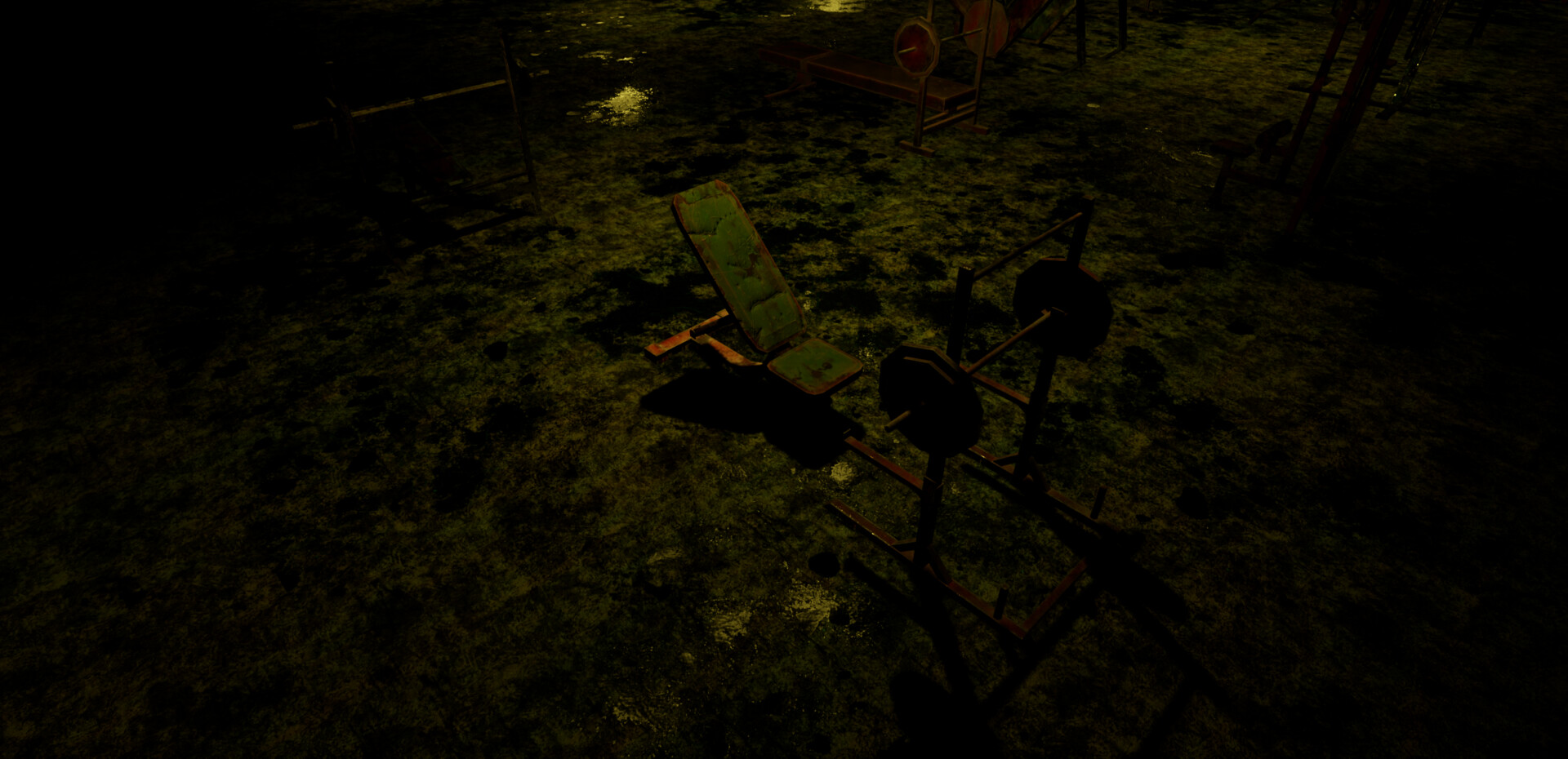 ArtStation - zombieGame_zombieFitnessClub_weightBench_B_gameTexture