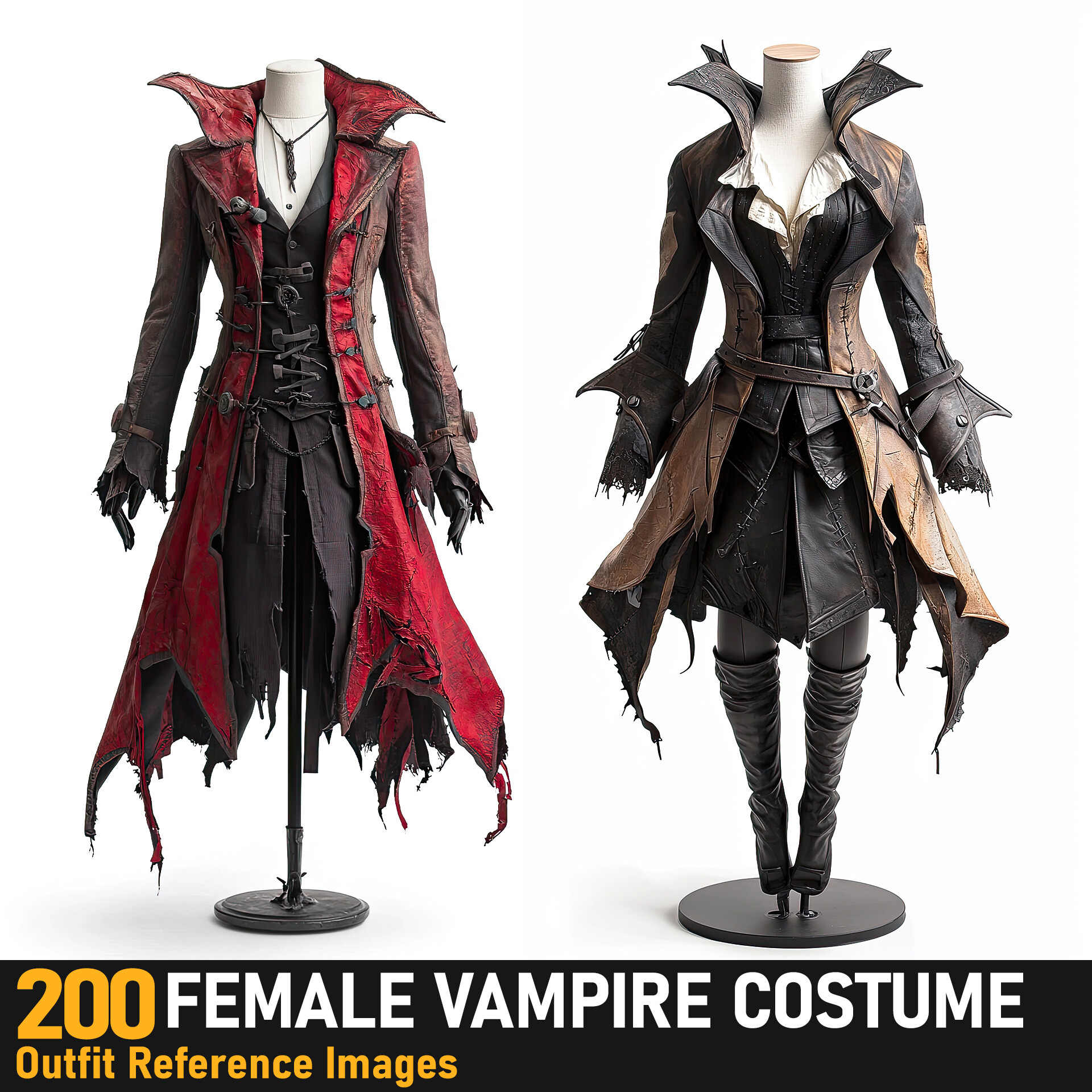 ArtStation - Female Vampire Costume|4K Reference Images