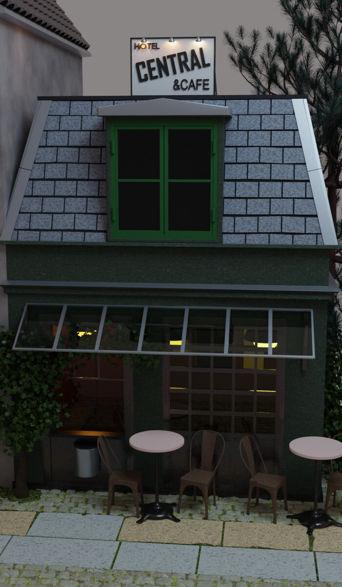 ArtStation - Central cafe