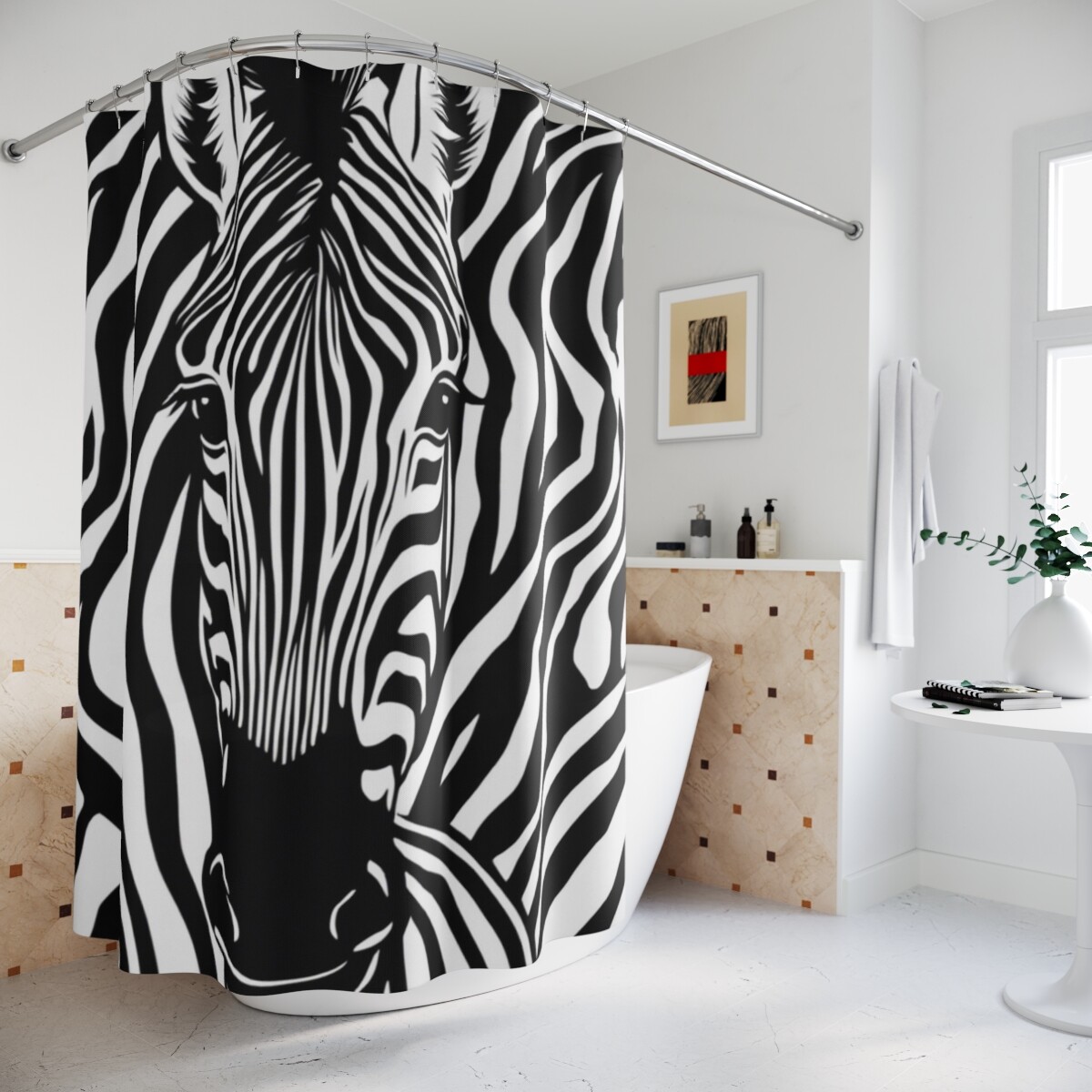 Kelly Johnson - Zebra Shower Curtain