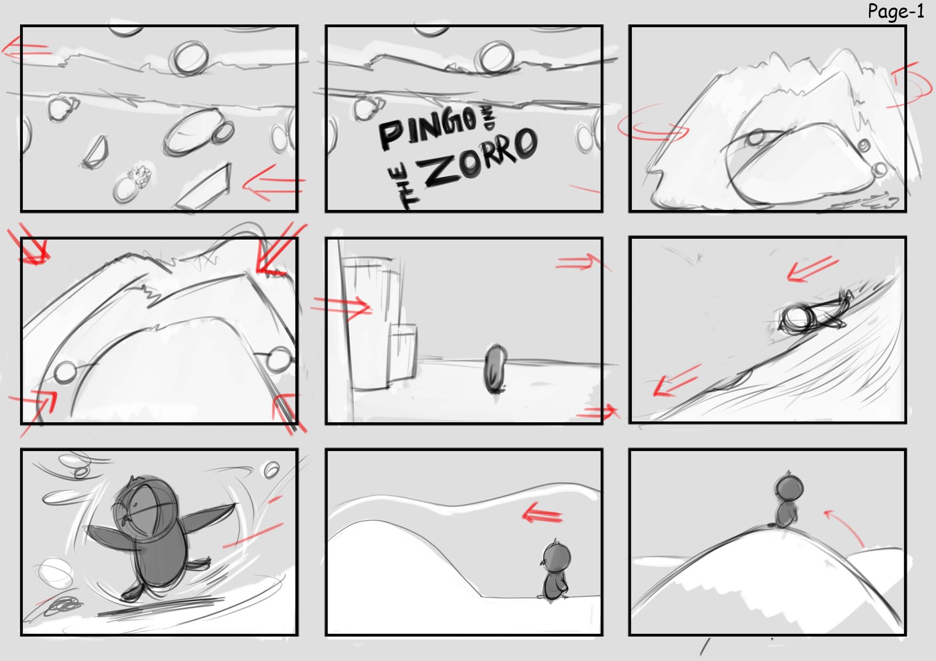 ArtStation - Pingo and the Zorro Storyboard