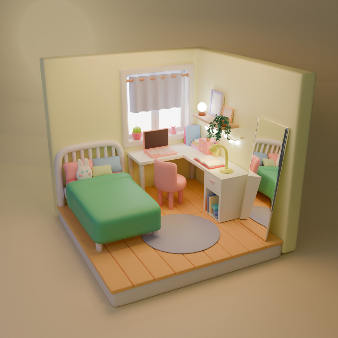 ArtStation - 3d Bedroom