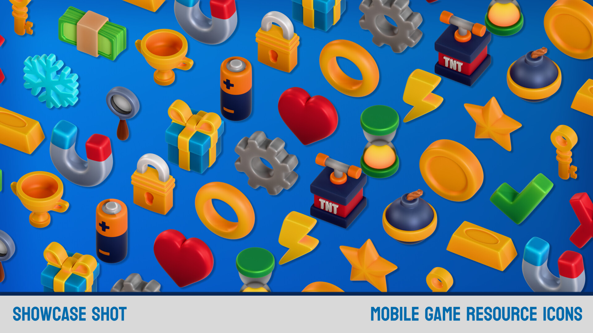 Deniz ARAS - Mobile Game 3D Resource Icons Renders