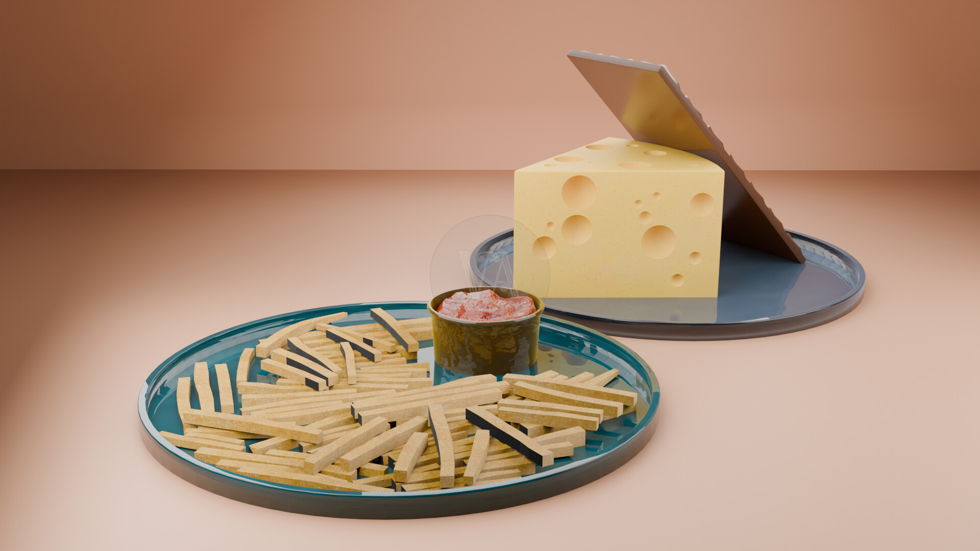 ArtStation - 3D junk food made in Blender