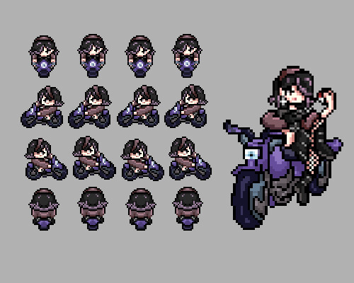 ArtStation - Biker in Pokemon Black/White style