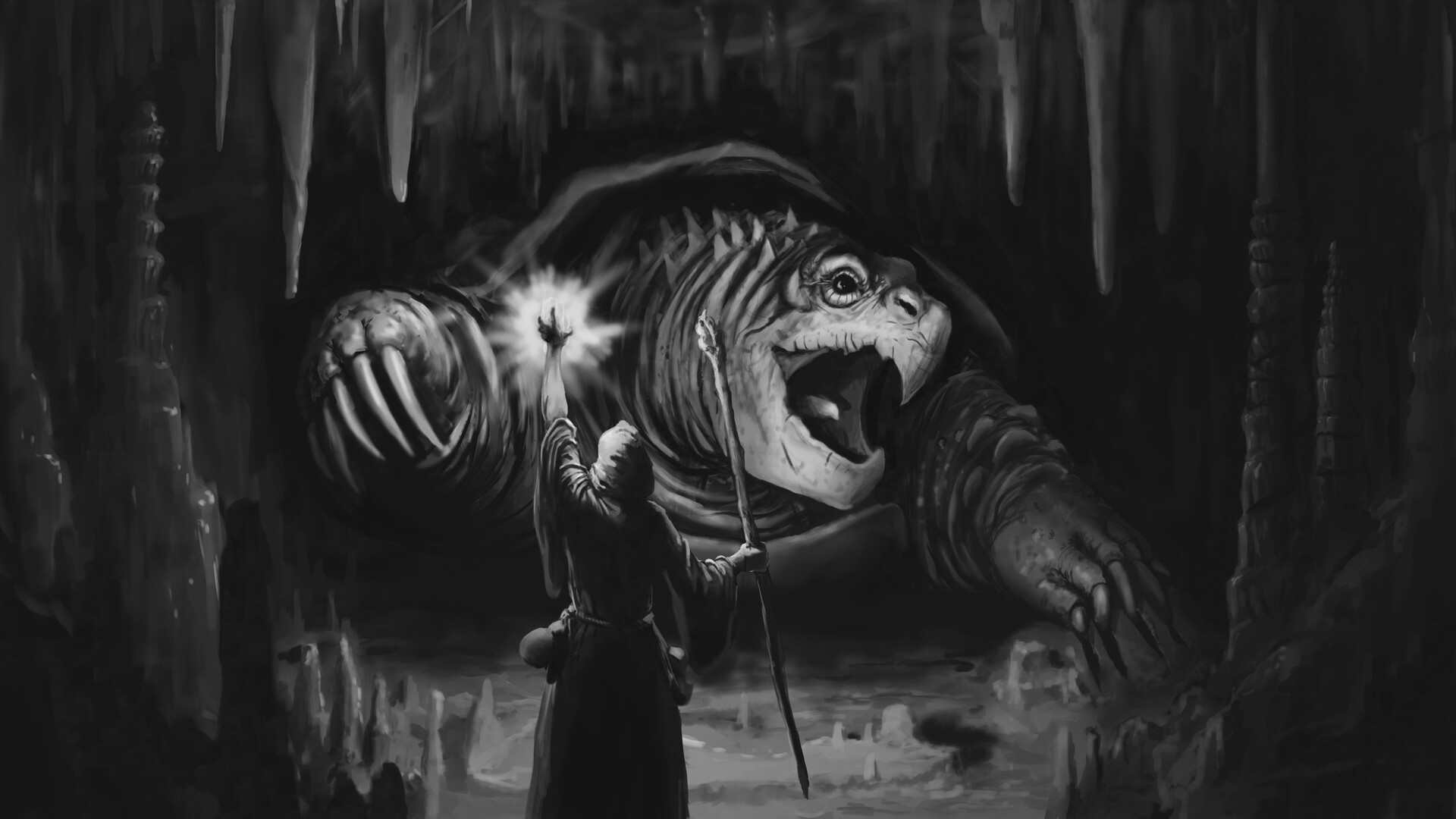 ArtStation - Wizard vs Giant Turtle