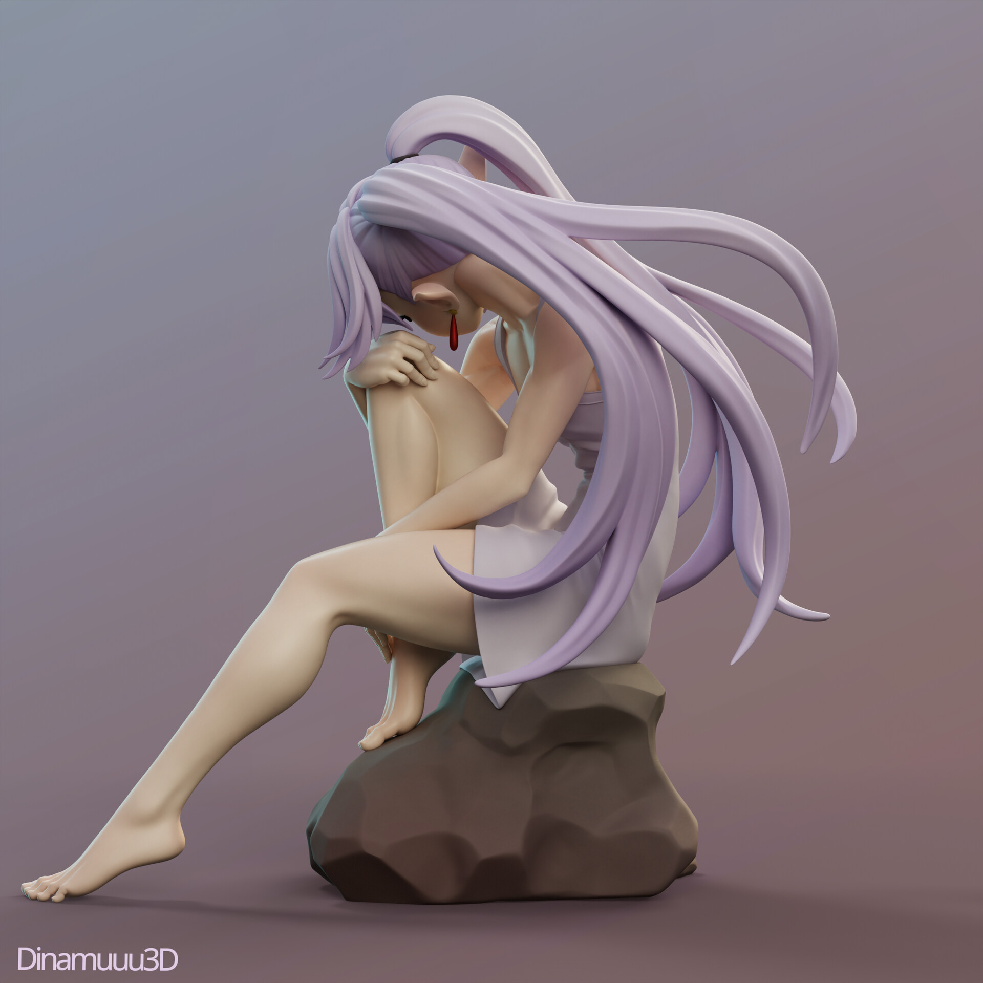 Dinamuuu 3D - Frieren in Pajama Dress, 3D Print Model