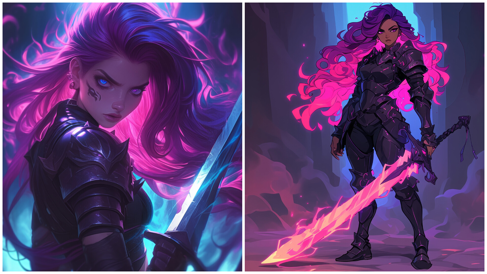 Isabelle Studio (¥¥ Isabelle ¥¥) - 500 Stylized Fierce Warrior In Neon ...