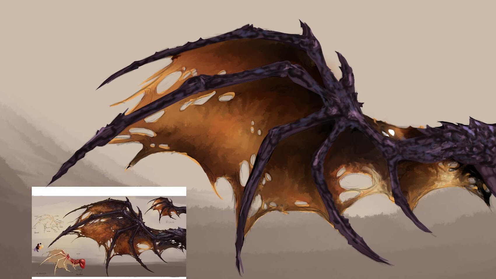 ArtStation - dragon wing study
