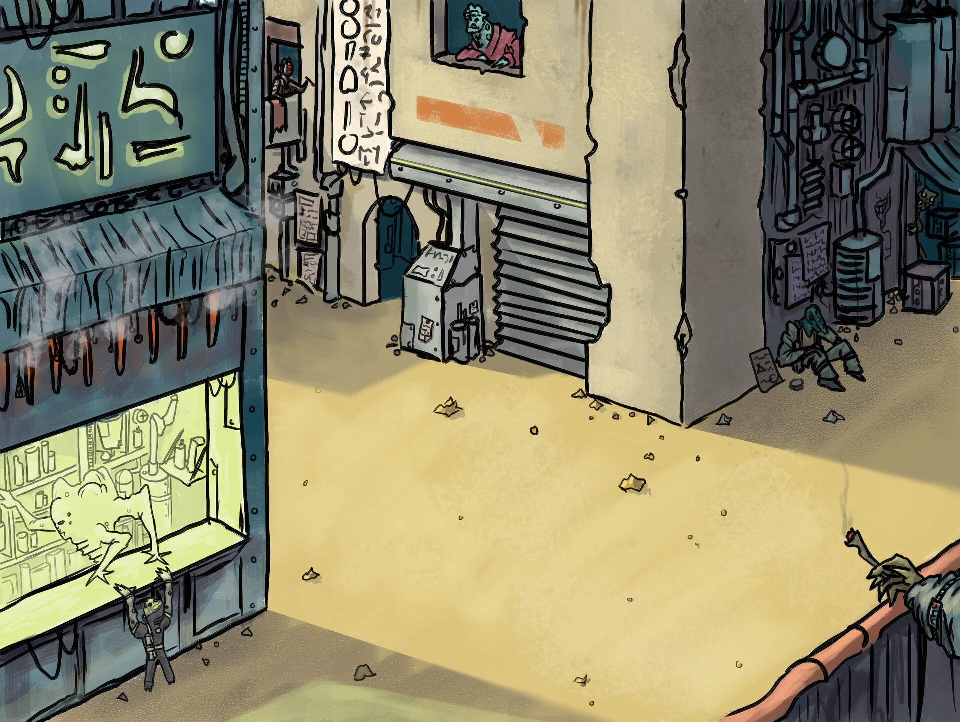 ArtStation - Alien Street Environment