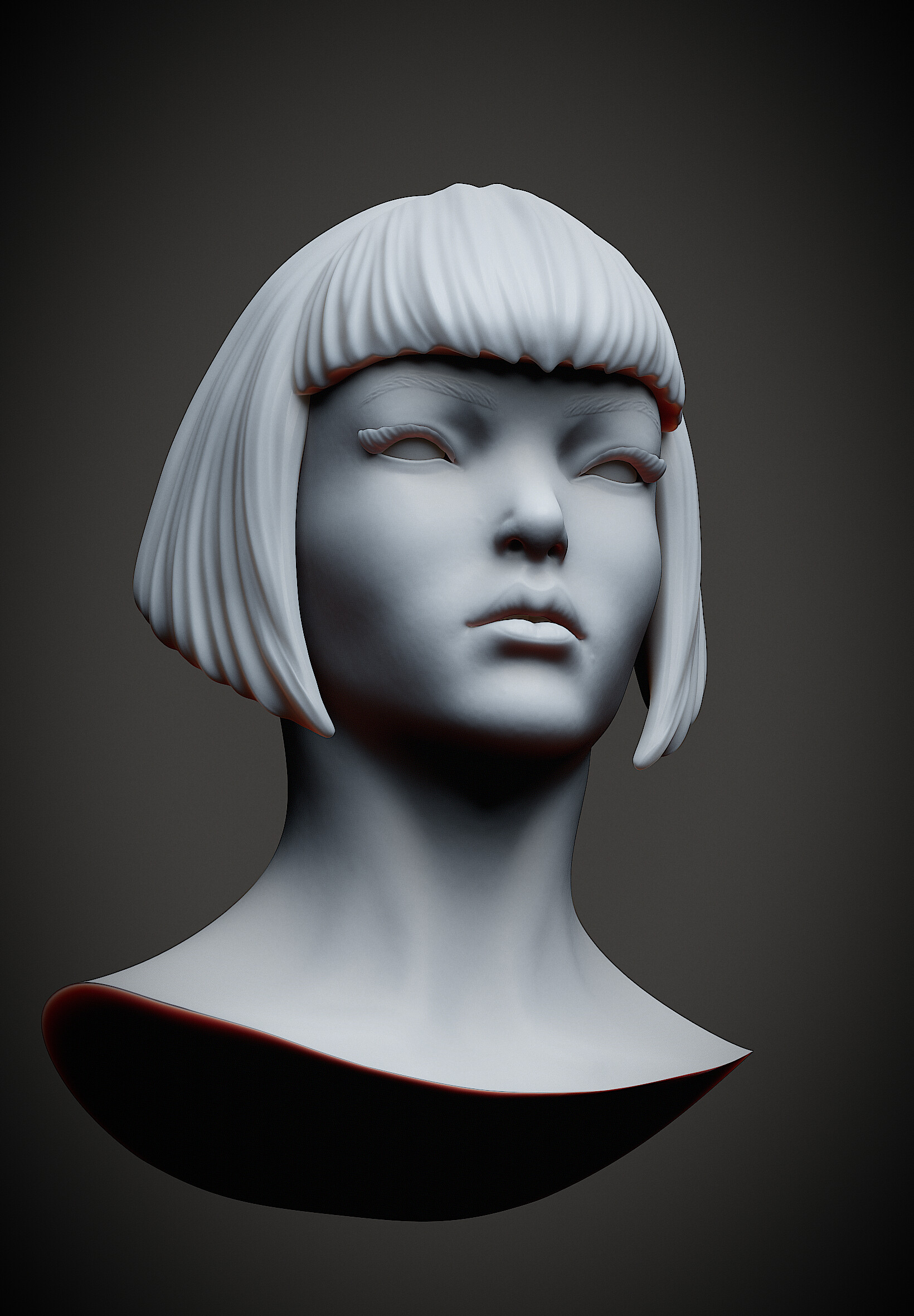 ArtStation - 3D Printable Asian head