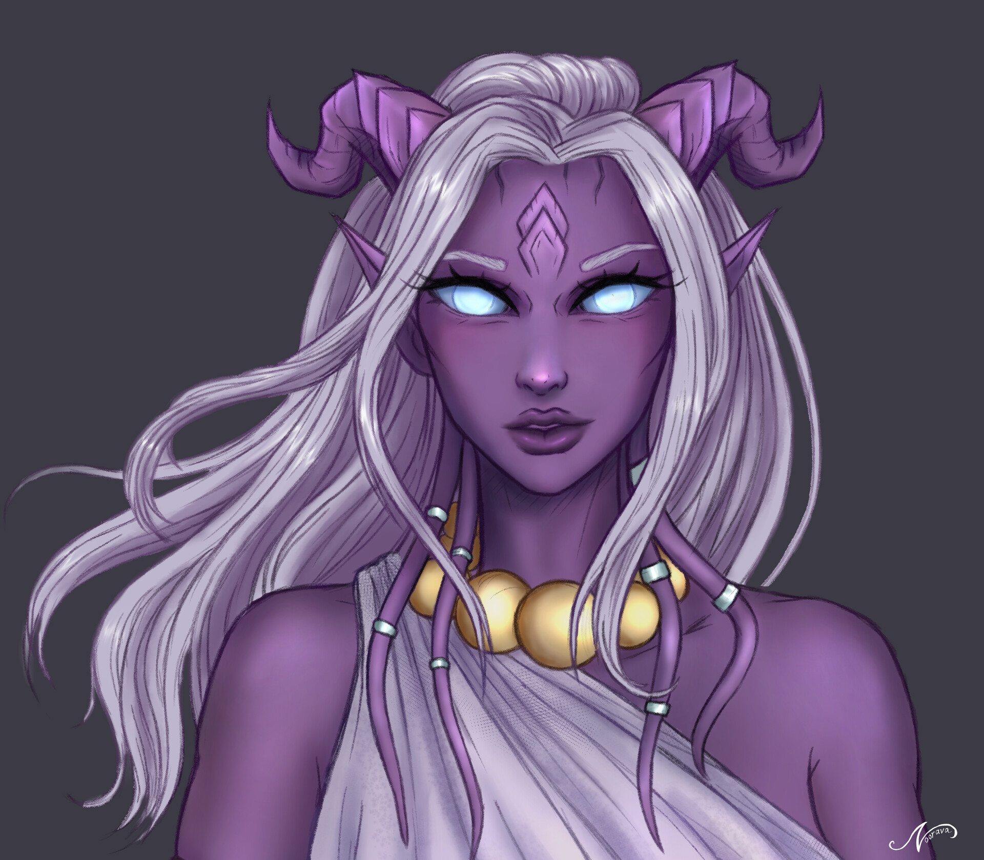 ArtStation - Portrait of a Draenei