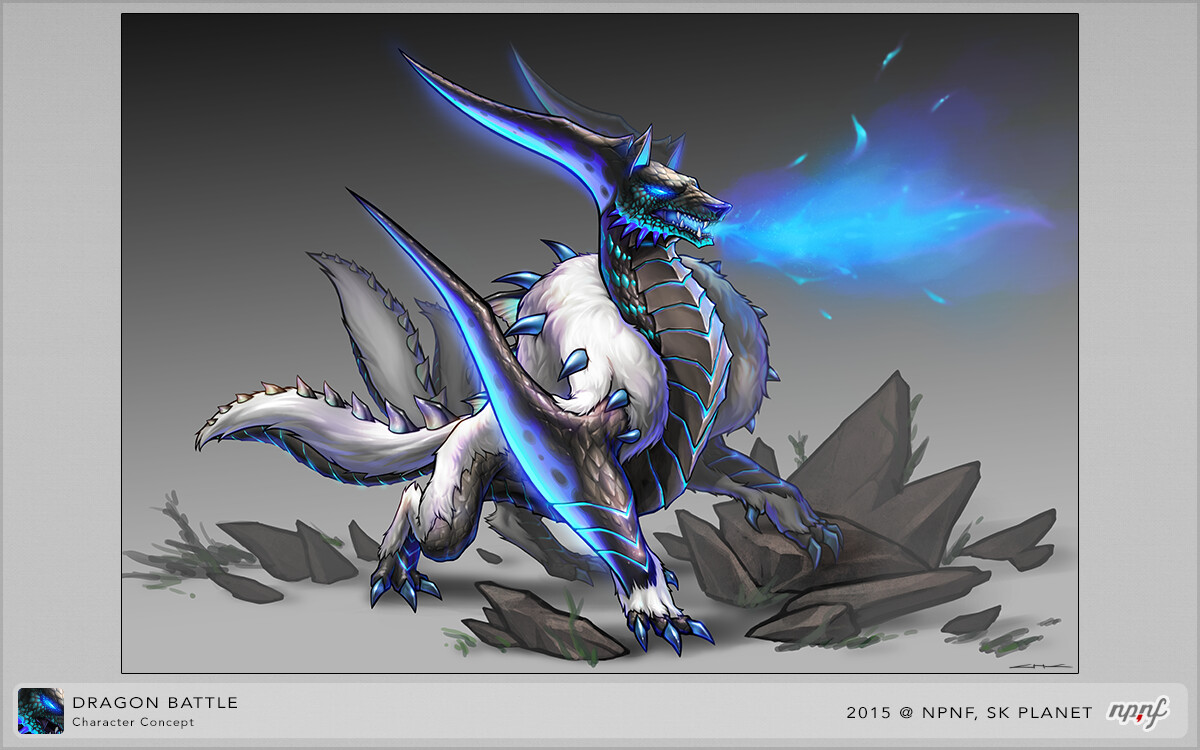 ArtStation - Dragon Battle Creature Concept